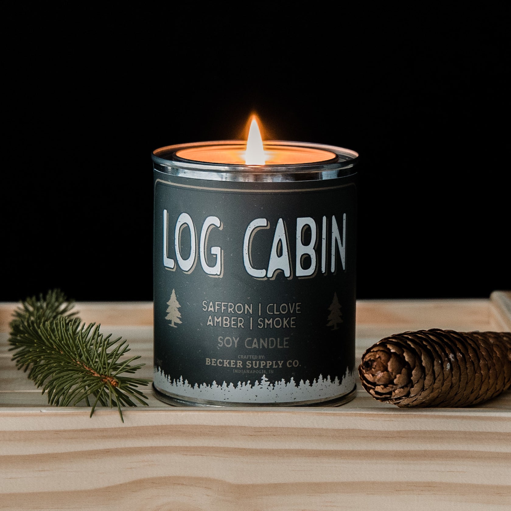 Log Cabin Candle – Becker Supply Co.