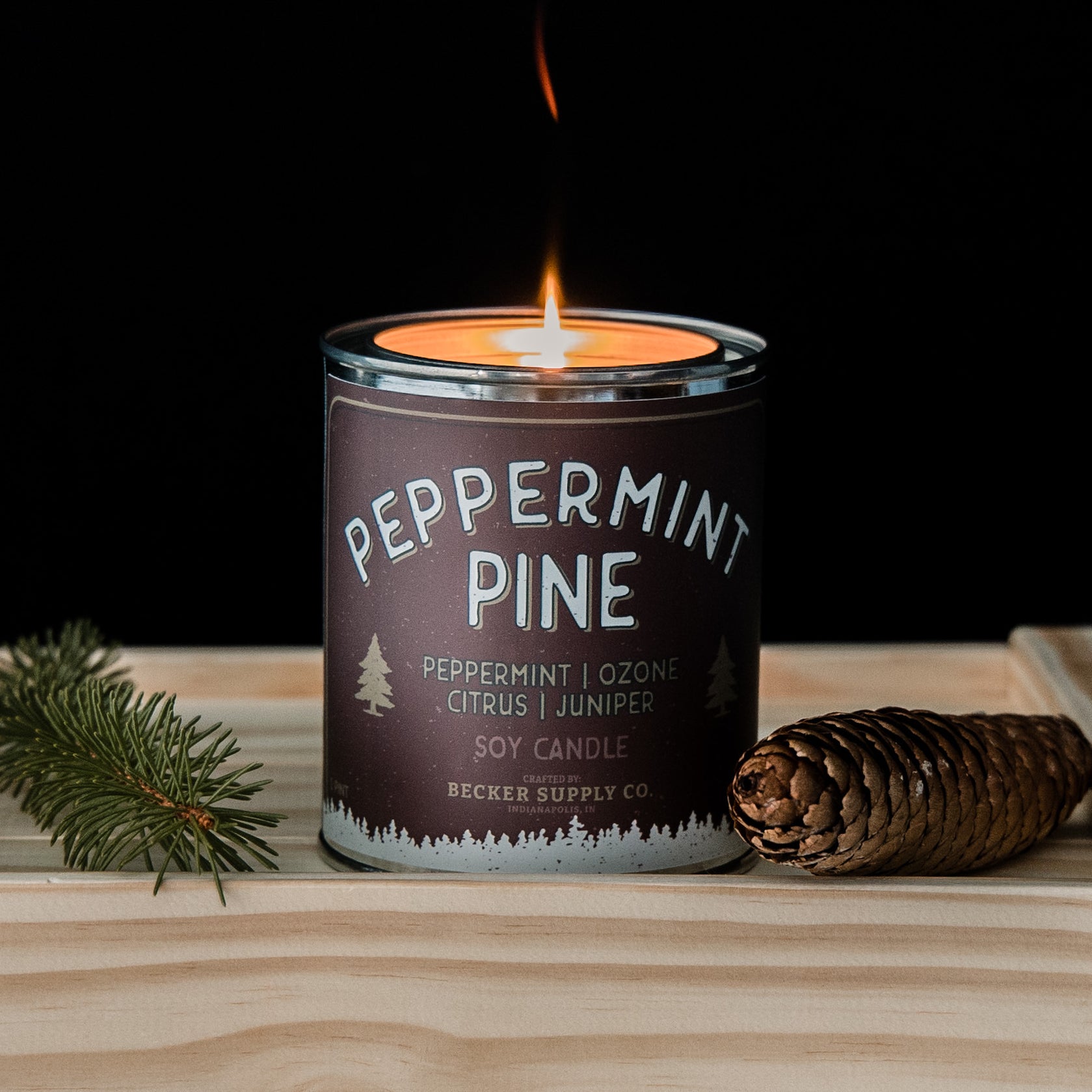 Peppermint Pine Candle – Becker Supply Co.